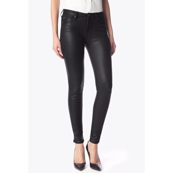 7 For All Mankind | Jeans | 7 Fam Sexy Black Crackled Gold Shimmer ...